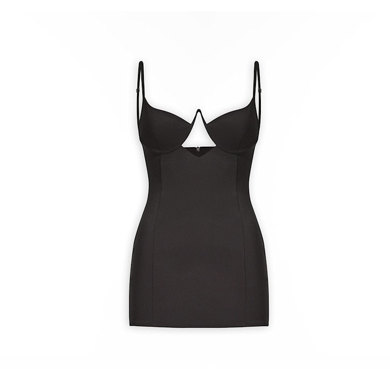 Super Mini Cut Out Dress – Black | MAISON SEL | Wolf & Badger