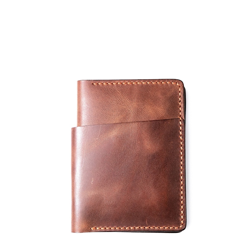 Vertical Wallet With Cash Pocket - Brown | Roarcraft | Wolf & Badger