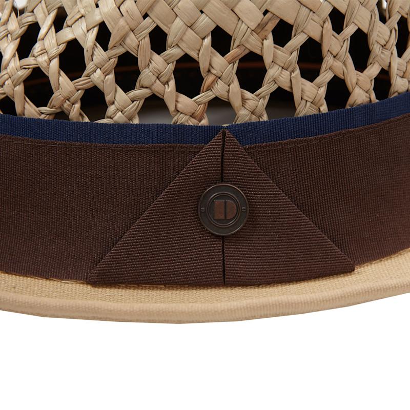 Dasmarca Ronan Straw Wide Brim Fedora Summer Straw Sun Hat - Khaki ...