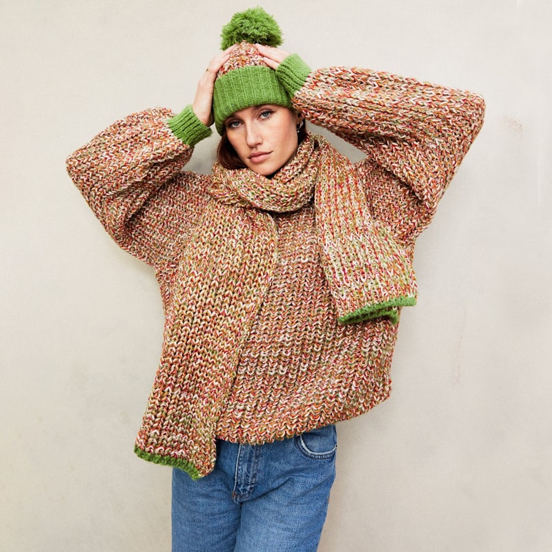 Debbie Twist High Neck Jumper - Olive | Cara & The Sky | Wolf & Badger
