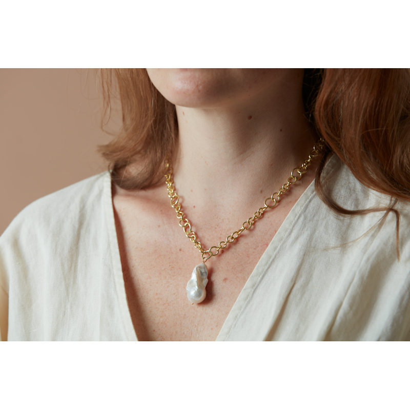 Decus Large Baroque 'Fireball' Cultured Freshwater Pearl Drop On Chunky ...