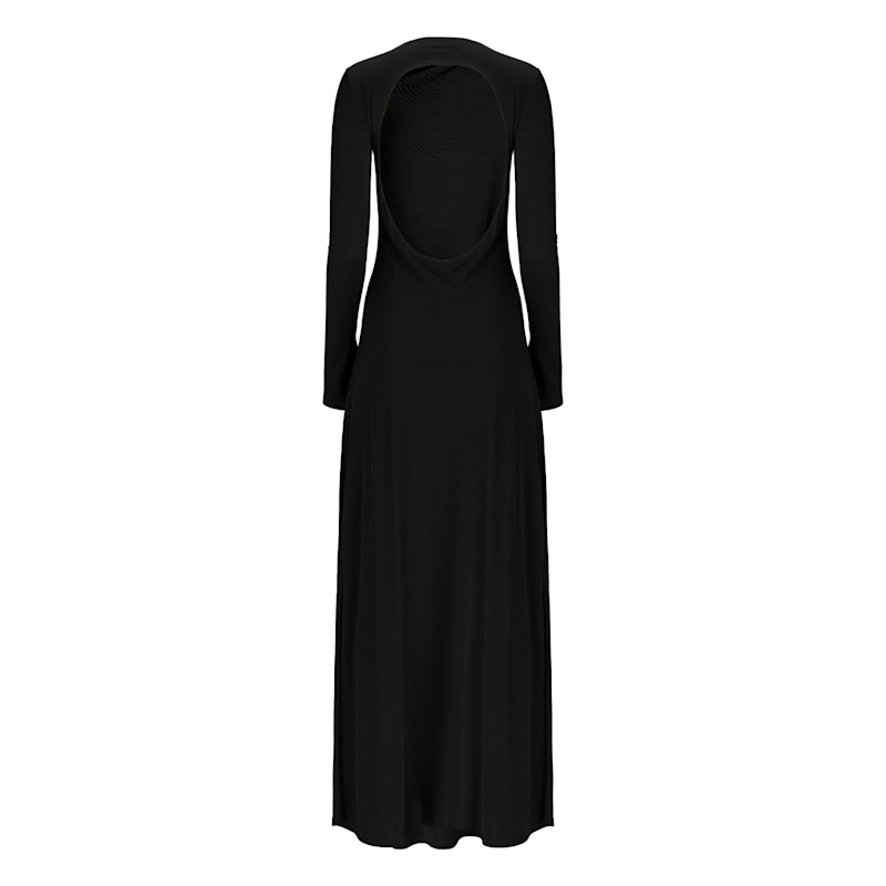 Open Back Dress With Side Split | LITA COUTURE | Wolf & Badger