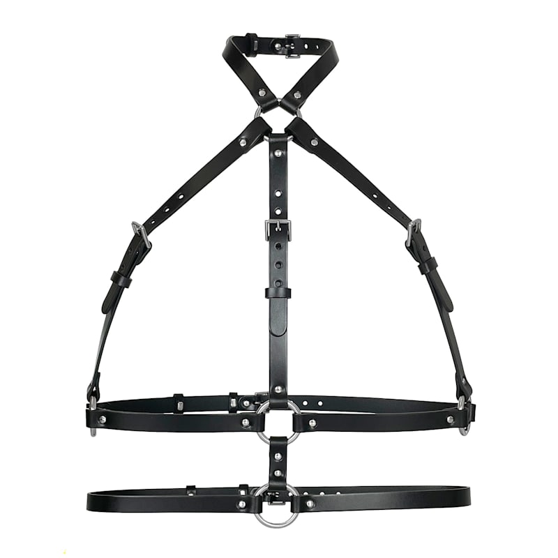 Double Belt Leather Chest Harness | Haute Cuir | Wolf & Badger