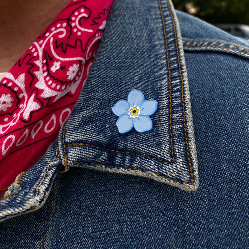 Enamel Pin Forget Me Not Flower | Make Heads Turn | Wolf & Badger