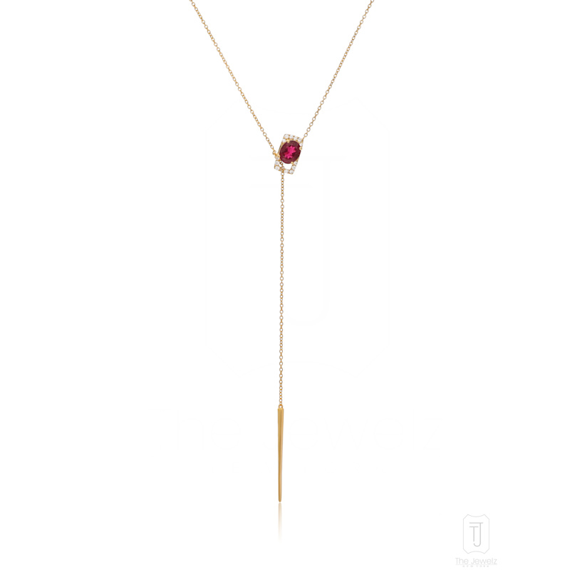 Eraya Red Garnet T Necklace - Black Friday Gift | The Jewelz | Wolf ...