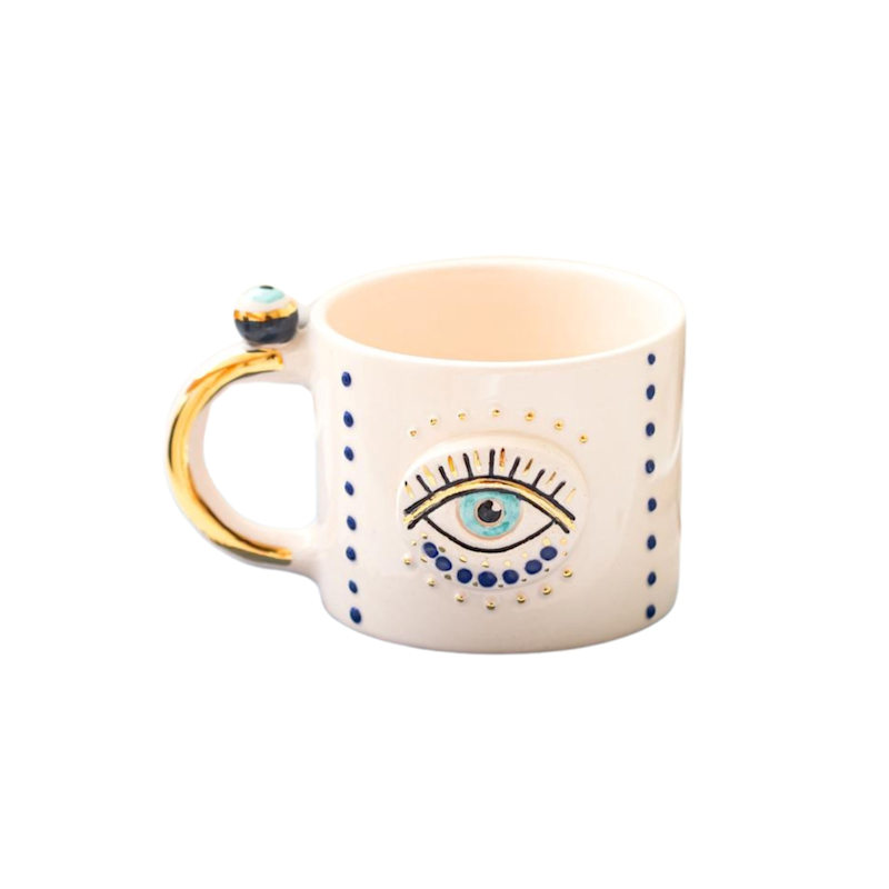 Handmade Evil Eye Mug | ANATOLIACRAFT | Wolf & Badger