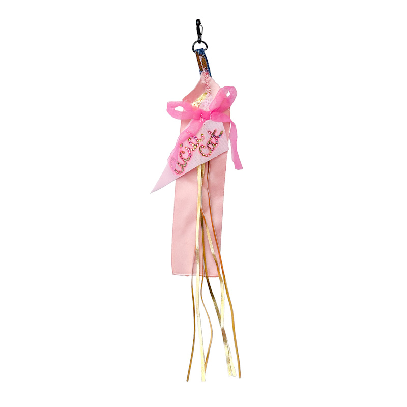Rose Gold Fab Fabric Scraps Bag Charm | Acid Cat | Wolf & Badger