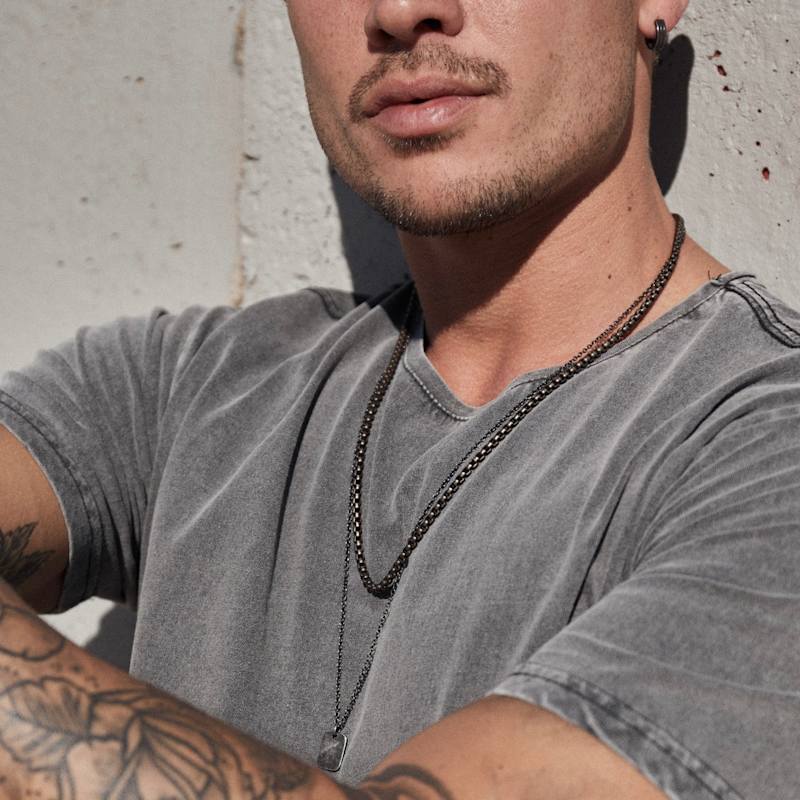 Flame Men's Chain Necklace | ARMS OF EVE | Wolf & Badger