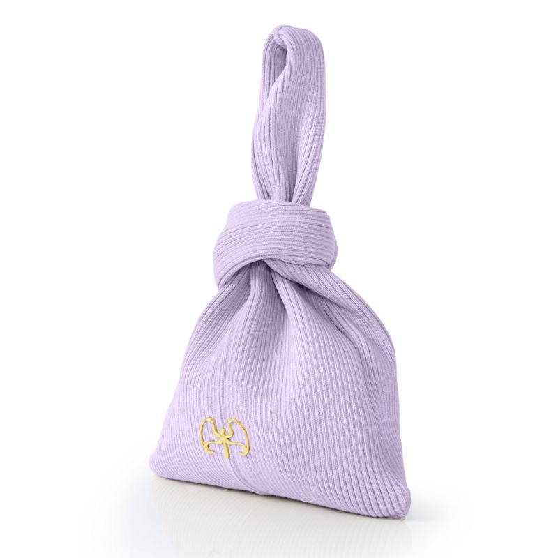 Lilac Knit Tote Bag – Minimalist, Designer Bag | Kargede | Wolf & Badger