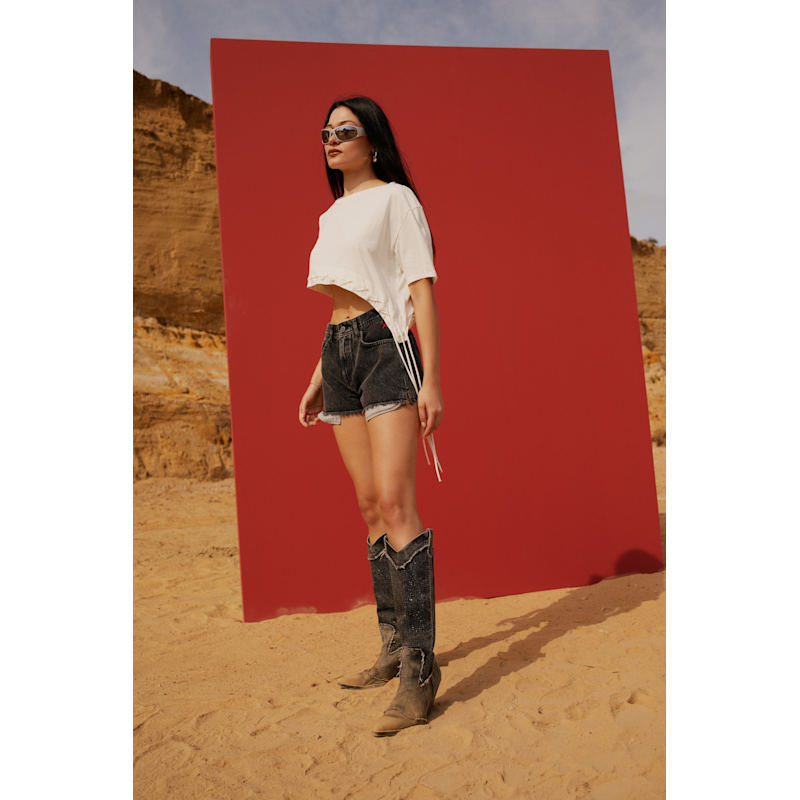 Free Heaven Crop String Tshirt - Jet Black | PCFG | Wolf & Badger