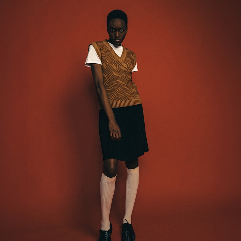 Fully Fashioning | Brie Amber Knit Vest | Fully Fashioning | Wolf & Badger