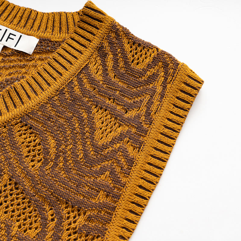 Fully Fashioning | Brie Amber Knit Vest | Fully Fashioning | Wolf & Badger