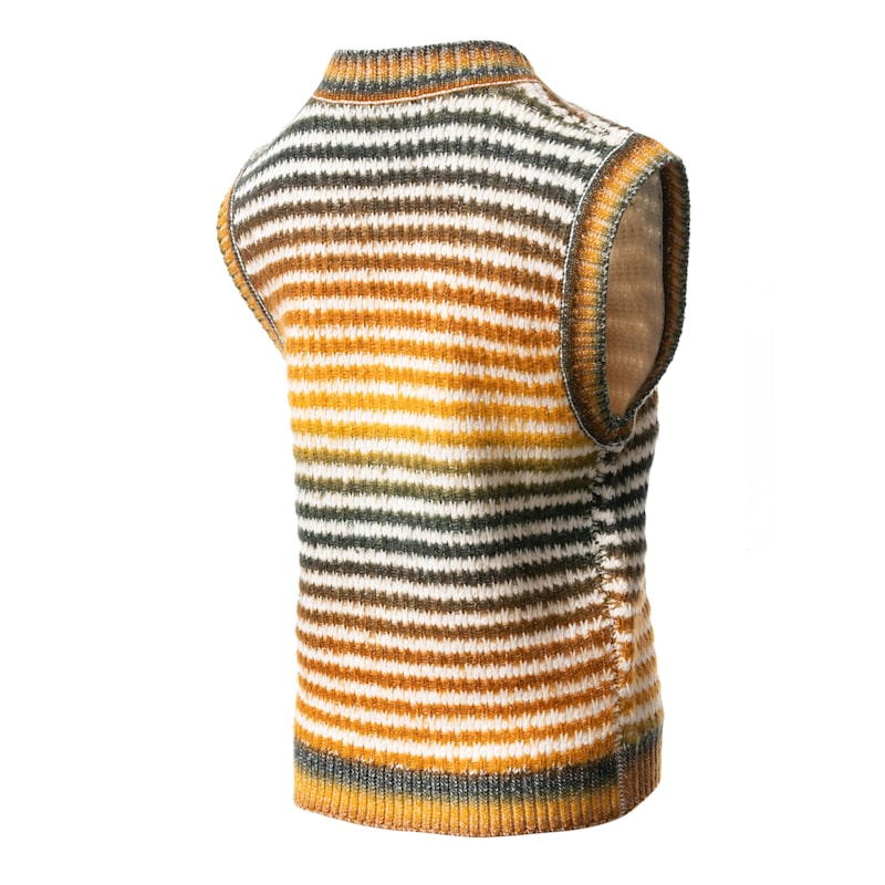 Fully Fashioning | Fariah Amber Ombre Stripe Knit Vest | Fully ...