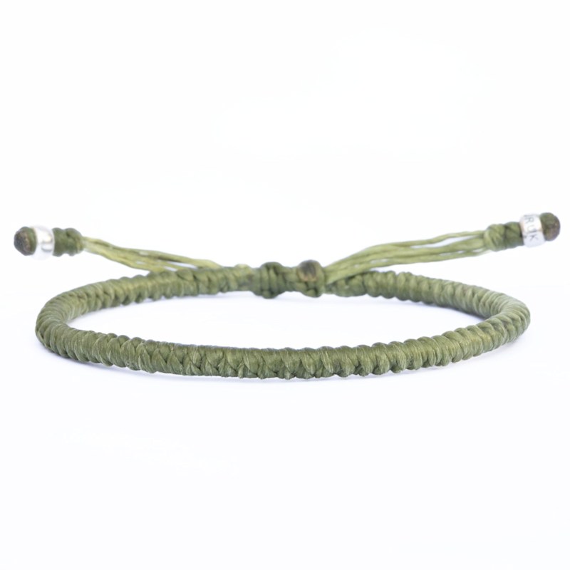 Green Waxed String Bracelet For Men - Sportsman | Harbour UK Bracelets ...