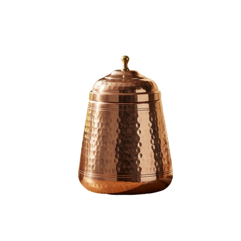 Hammered Solid Copper Storage Jar With Tin Lined Interior ...