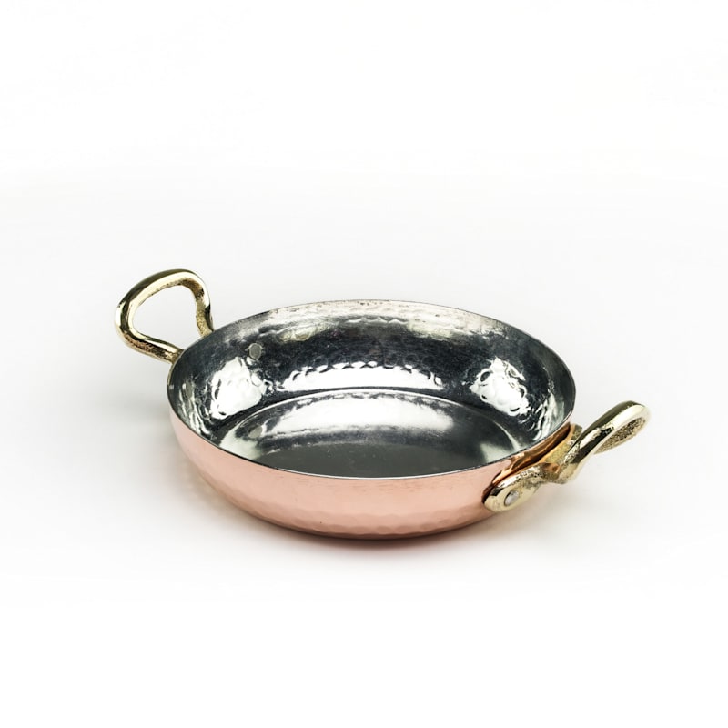 Solid Copper Cooking Pan With Brass Handles | ANATOLIACRAFT | Wolf & Badger