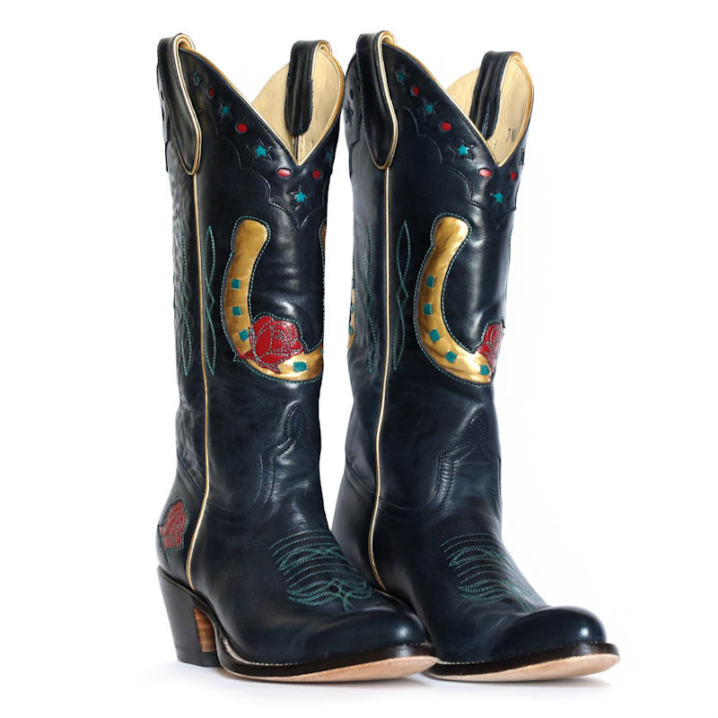 Horse Girl Navy Blue Cowboy Boot | Fraulein Boot Company | Wolf & Badger