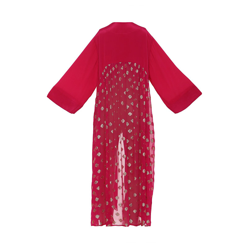 Hot Pink Two-Tone Kimono Duster | Style Junkiie | Wolf & Badger