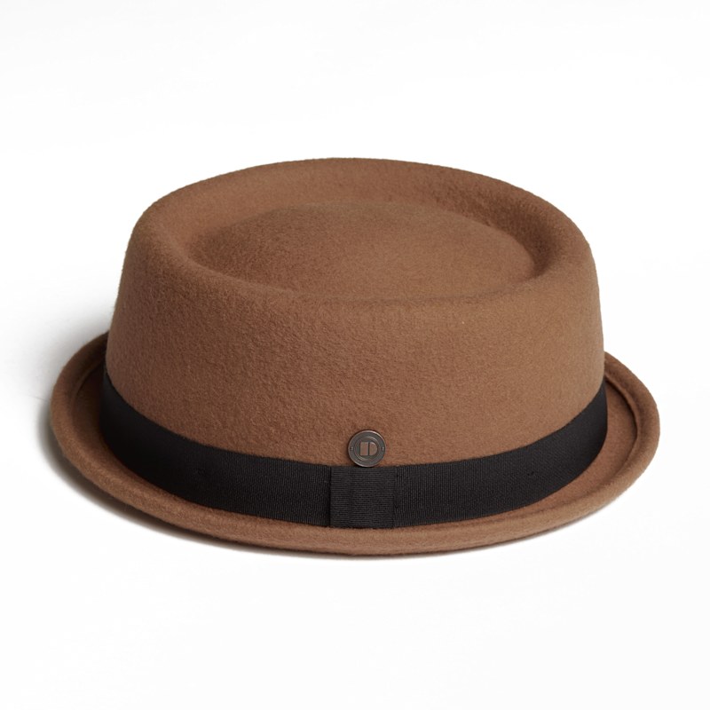 Jack Camel Felt Skimpy Brim Short Brim Rude Boy Mod Style Porkpie Hat ...