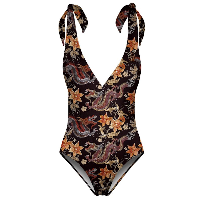 Japanese Dragon One Piece Swimsuit | Aloha From Deer | Wolf & Badger