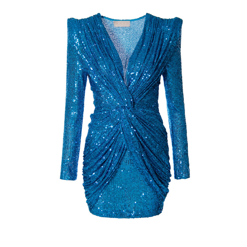 Jennifer Blue Aster Mini Sequin Dress | AGGI by HALEWSKI | Wolf & Badger