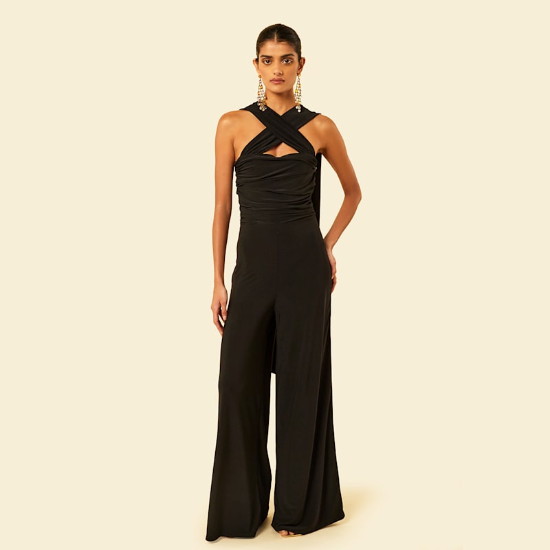 Kahili Jumpsuit In Navsoul Black | Celestine & Mae | Wolf & Badger