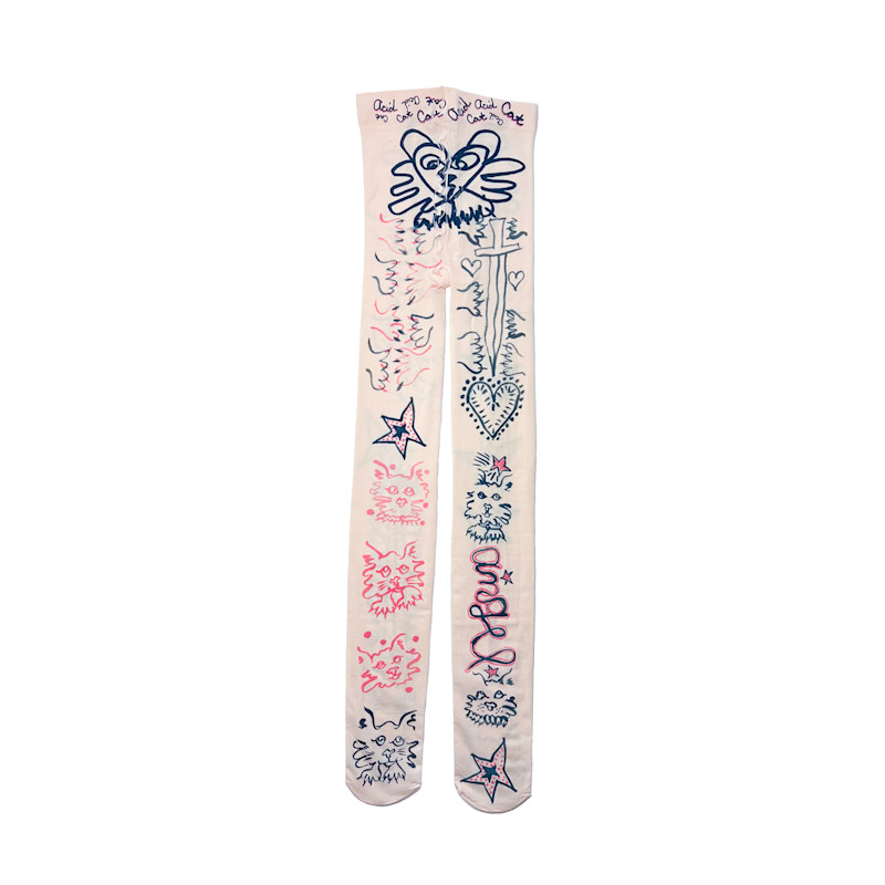 Kitty Quest Pink Tights | Acid Cat | Wolf & Badger