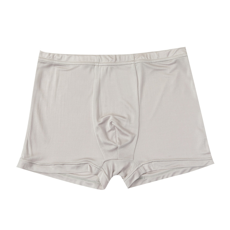 Knitted Silk Men Trunks | Mid Rise In Silver Grey | Soft Strokes Silk ...