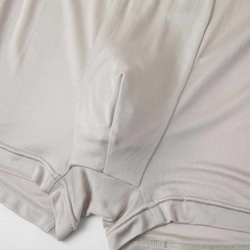 Set Of Two Knitted Silk Men Trunks | Mid Rise In Silver Grey | Soft ...