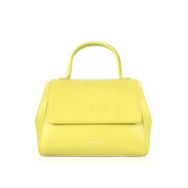 Ladyfinger Top Handle Ladybag W/Strap - Yellow | Le Parmentier | Wolf ...