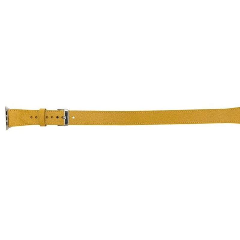 Leather Apple Watch Strap Double Thin - Yellow - San Diego | LEATHERE ...