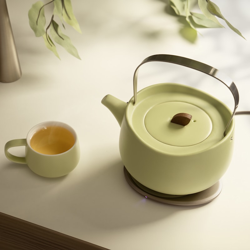 Leiph Self-Heating Teapot Set - Verde Green | OHOM | Wolf & Badger