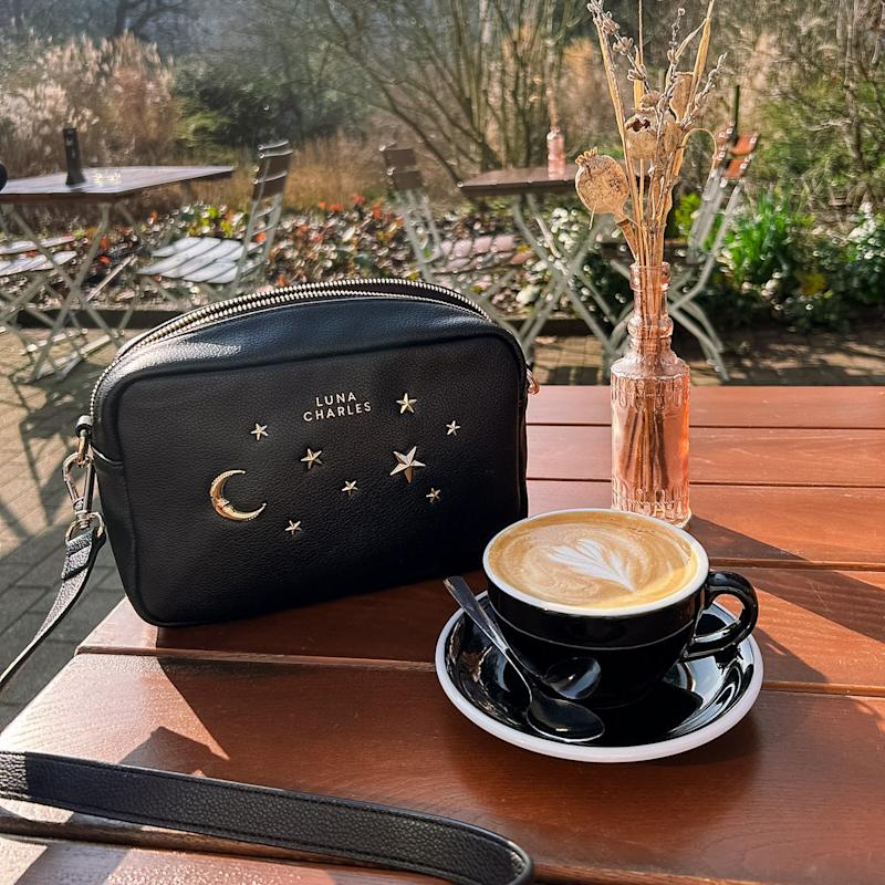 Maya Star Studded Camera Bag - Black & Gold | LUNA CHARLES | Wolf & Badger