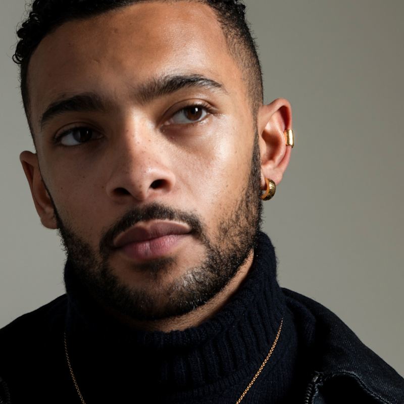 Men's Long Straight Nomad Ear Cuff In Vermeil | Dower & Hall | Wolf ...