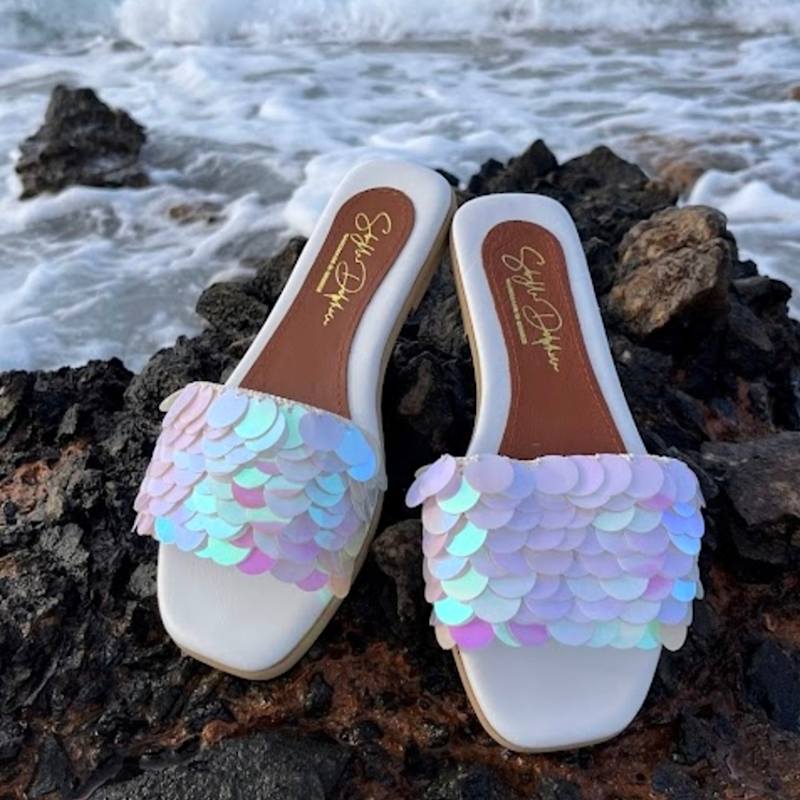 Mermaid White Sandals | SIBYLLA DELPHICA | Wolf & Badger