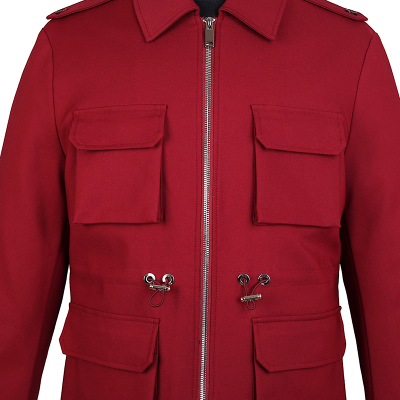 Ashford Military Jacket – Red | DAVID WEJ | Wolf & Badger