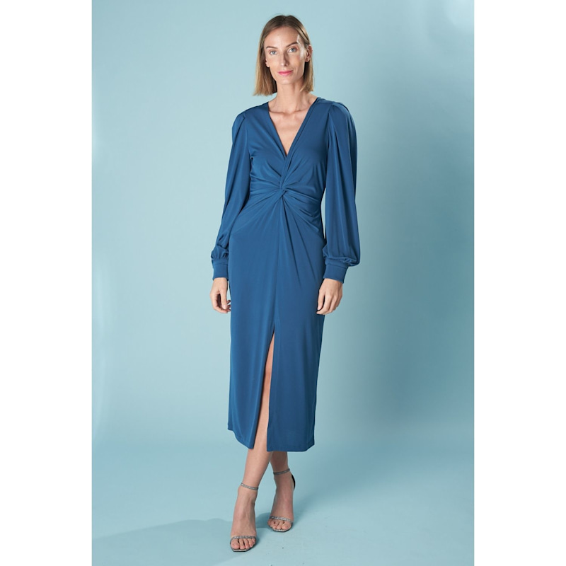 Minsk Midi Dress Blue | CEYLAN BCN | Wolf & Badger
