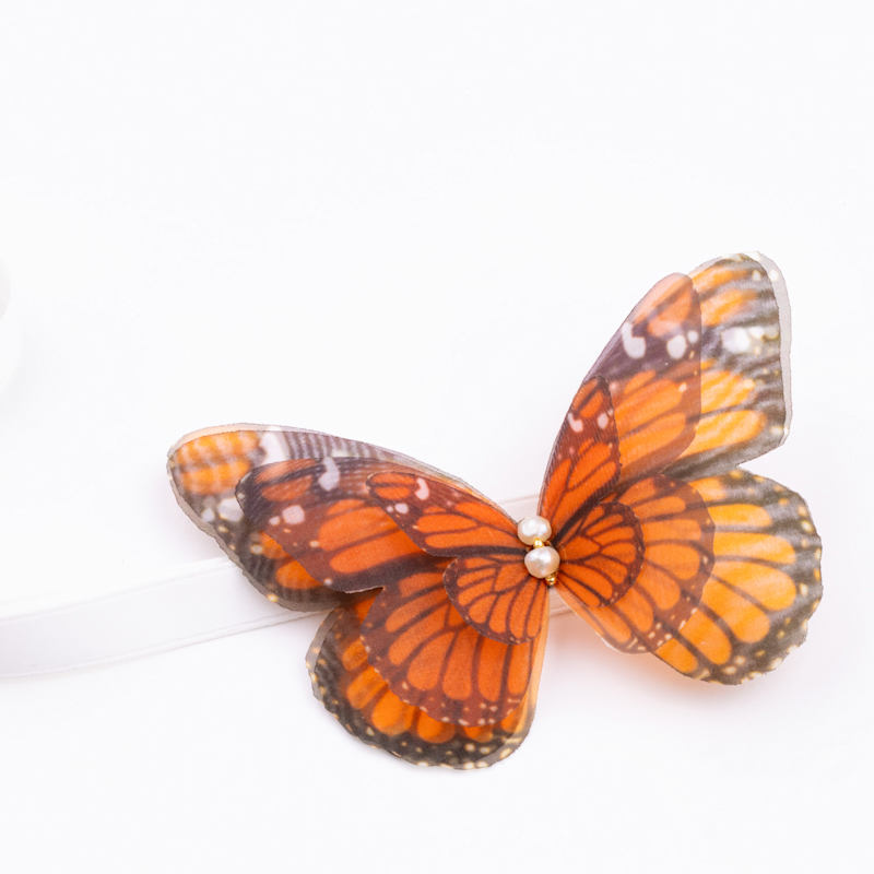 Monarch Butterfly Ribbon Tie Hair Accessory White Ribbon | oanasavu ...