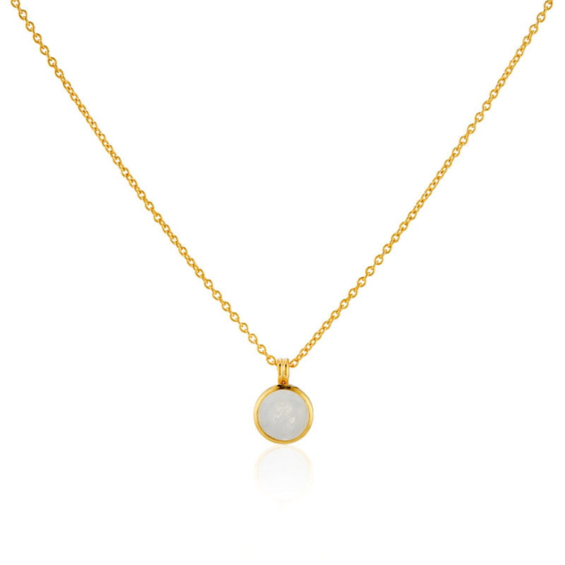 Lulea Moonstone & Gold Vermeil Pendant Necklace | Auree Jewelry | Wolf ...