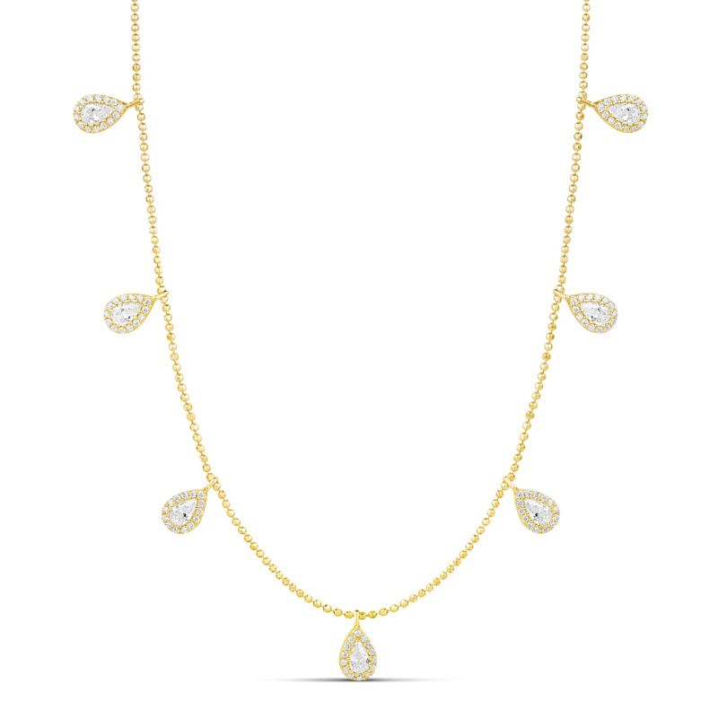 Multi Pear Shape Drop Necklace - Gold | SHYMI | Wolf & Badger