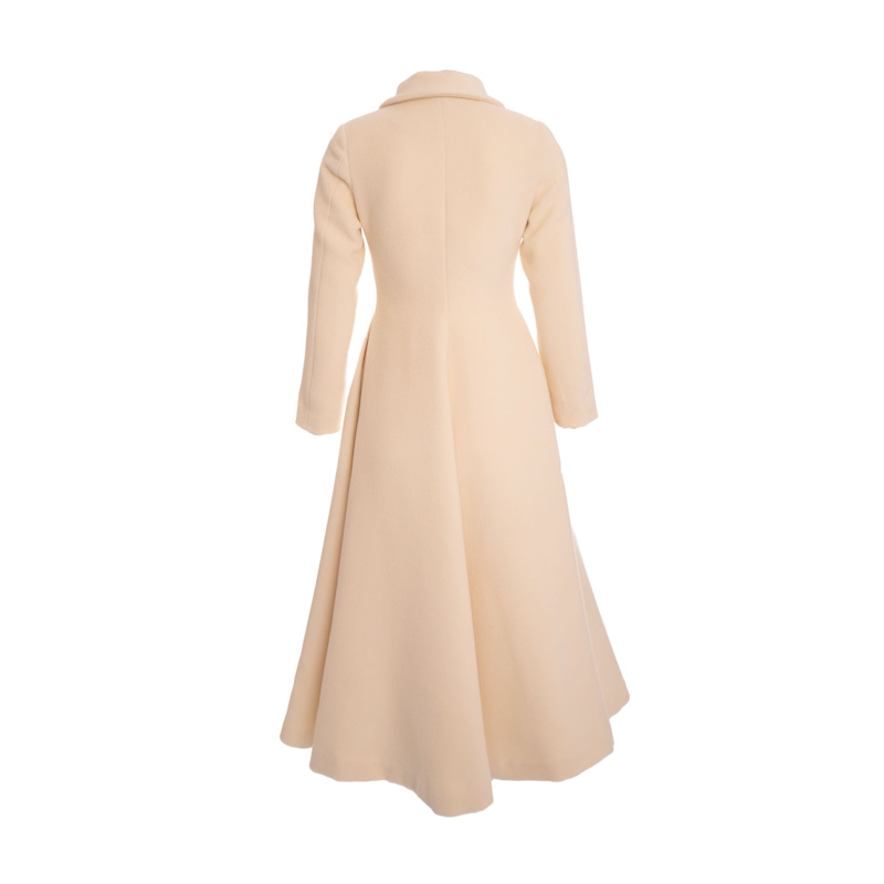 Redingote Coat In Virgin Wool & Cashmere – Ivory | Sofia Tsereteli ...