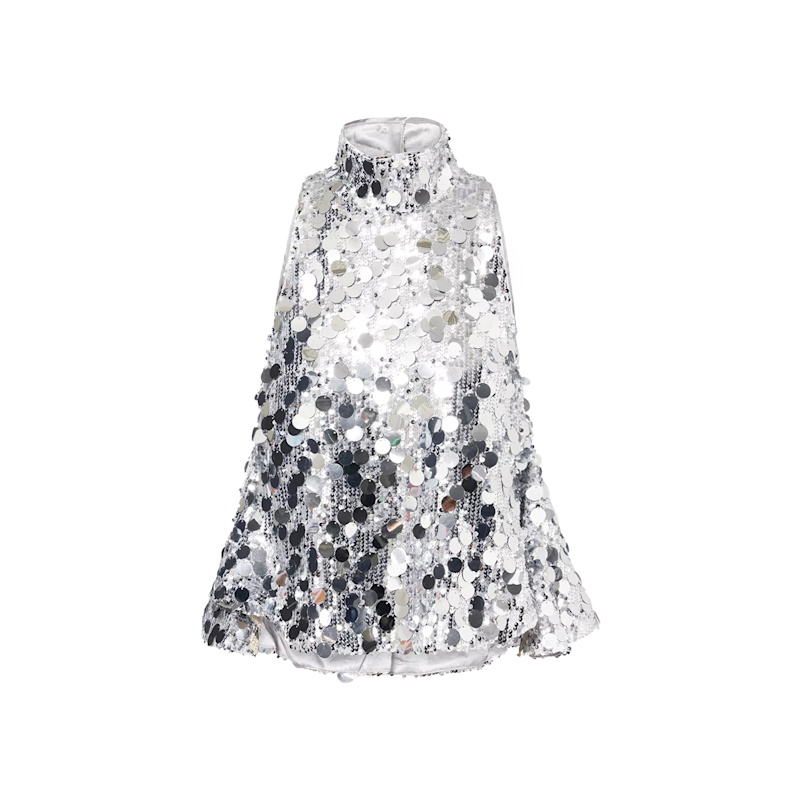Octavia Silver High Neck Disc Sequin Top | AMY LYNN | Wolf & Badger
