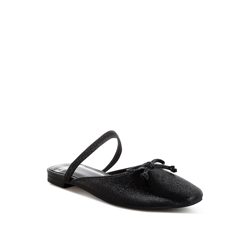 Opalia Glitter Ballet Mules In Black By Rag & Co | Rag & Co. | Wolf ...