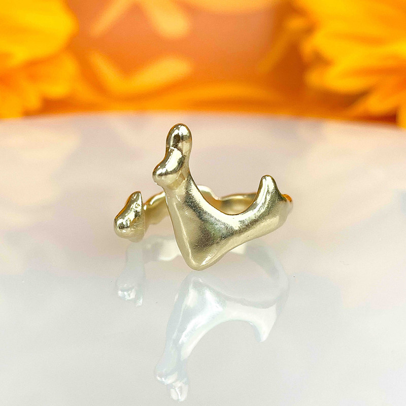 Open Drip Ring In Gold | 14K Yellow Gold | Karen Kriegel | Wolf & Badger