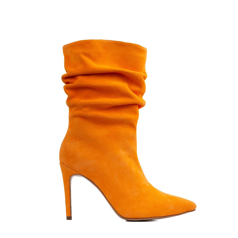 Orange Suede Leather Eva Boots | Ginissima | Wolf & Badger