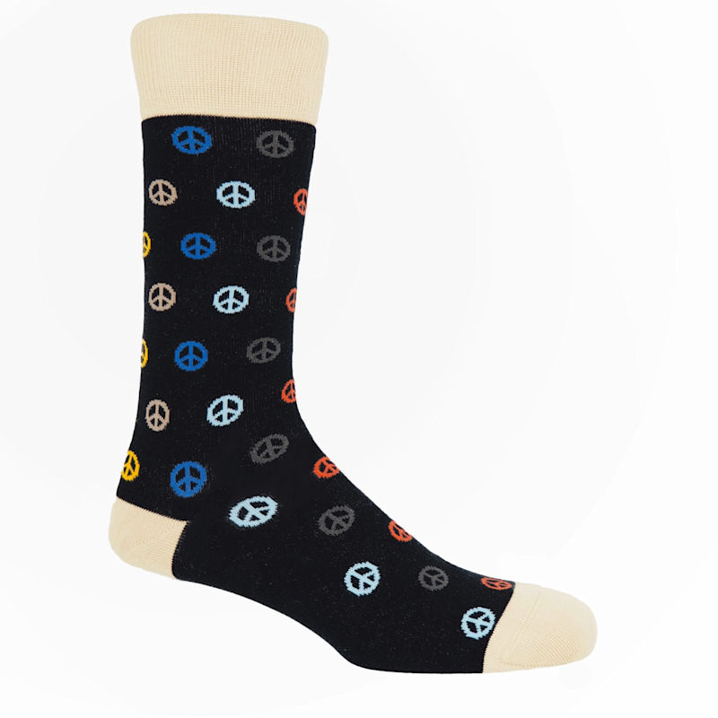 Argyle Sunshine & Peace Black Men's Socks Bundle | Peper Harow - Made ...
