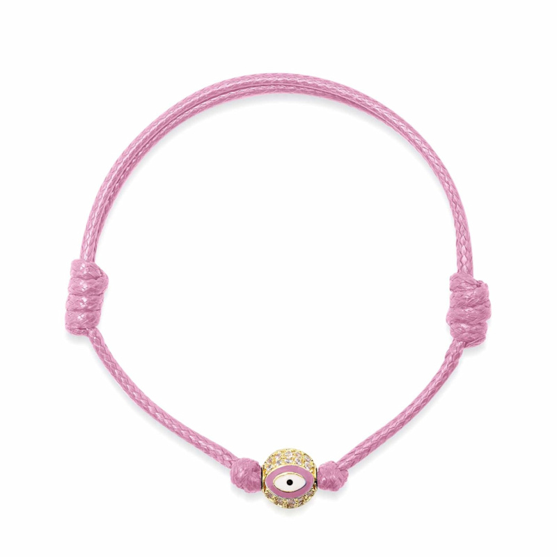 Pink Evil Eye String Bracelet | Nialaya | Wolf & Badger