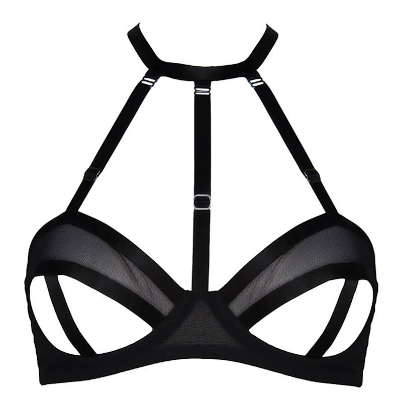 Prey Triple Bra - Mesh Cutout Bra With Adjustable Chocker | Reckless ...