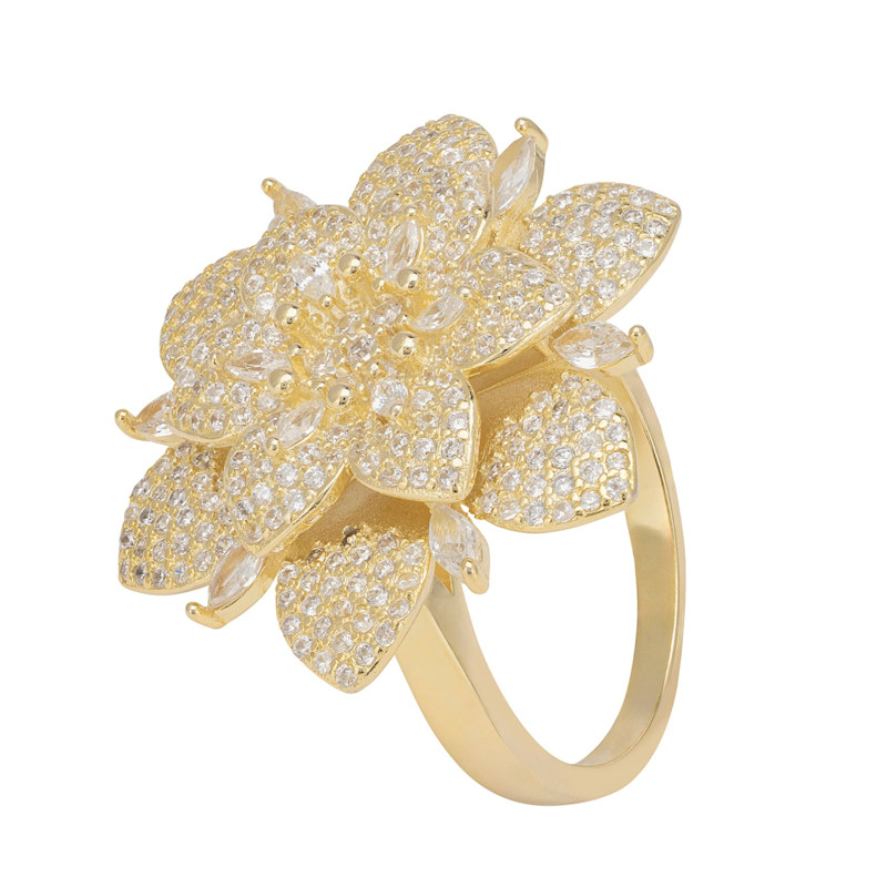 Primrose Flower Cocktail Ring Gold | LATELITA | Wolf & Badger