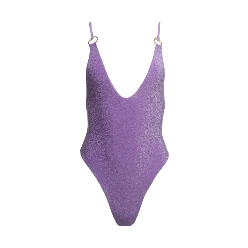 Purple Sparkle One-Piece Disco Bathing Suit | Patti Jane Swim | Wolf ...
